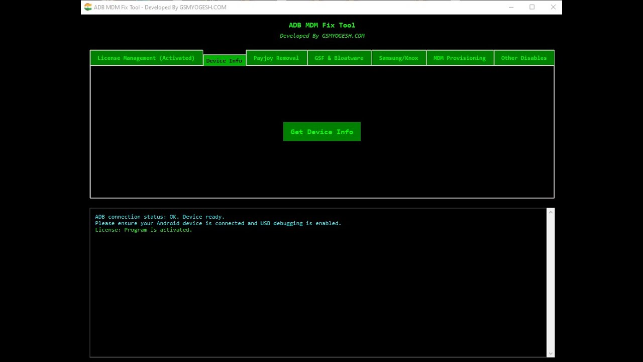 Adb MDM Fix Tool with License Activator | Unlock KG_MDM_PayJoy | #mdm # ...