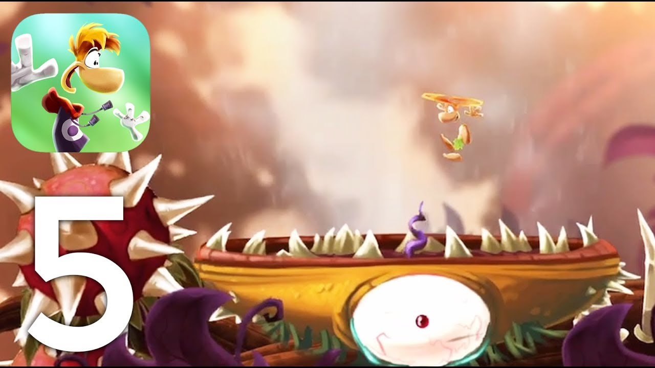 Rayman Mini - World 5 The Foliage + All Stars - Apple Arcade Gameplay ...
