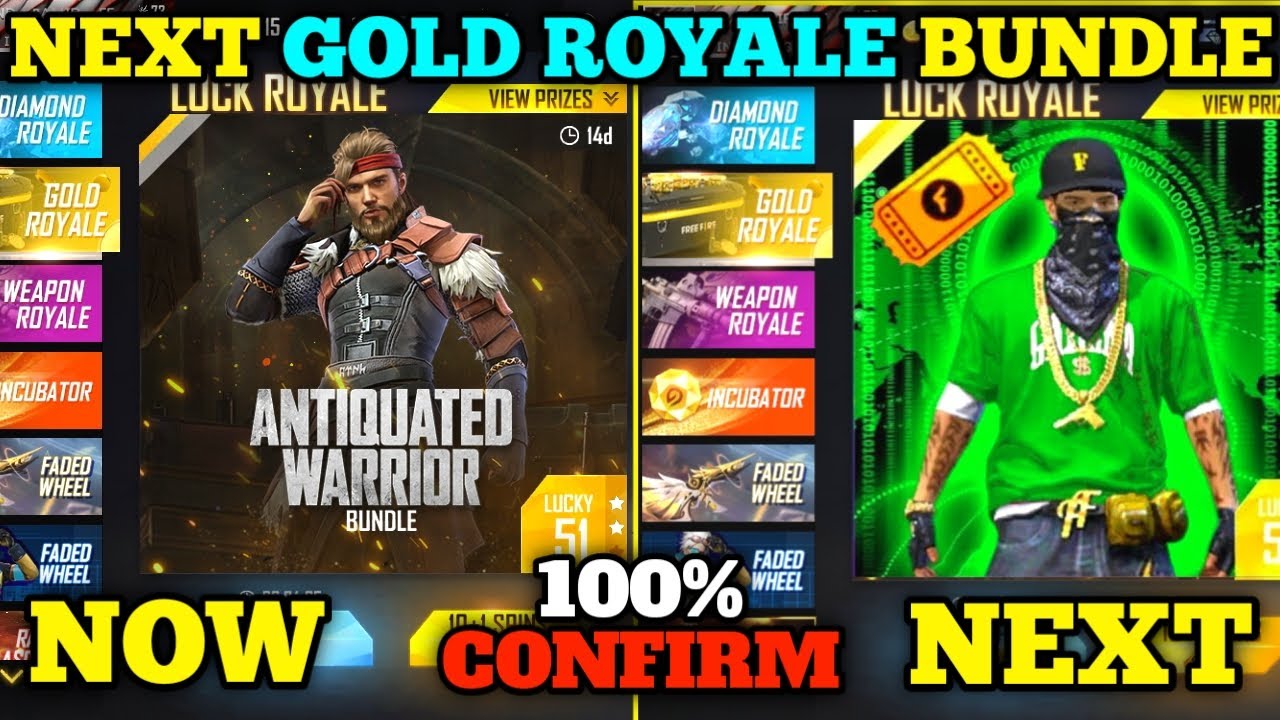 Next Gold Royale Free Fire 😱 // New Gold Royale Bundle 2022 // Next ...