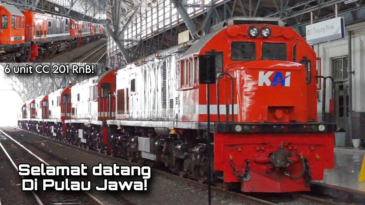 6 LOKOMOTIF CC 201 RnB DARI SUMATRA TIBA DI JAWA!! - YouTube