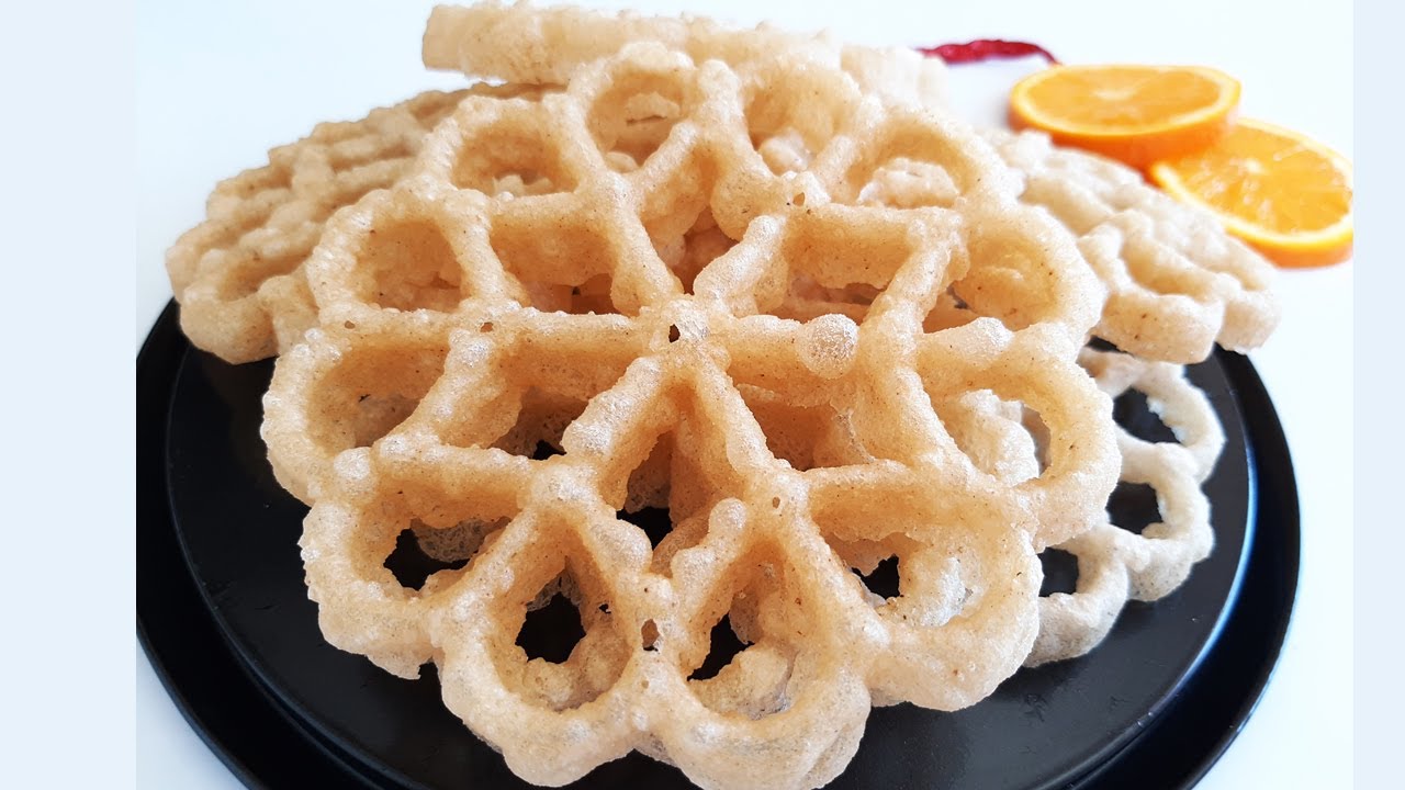 Naan Panjereh | Persian sweet | Yeast free, quick & crispy Snack [ASMR ...