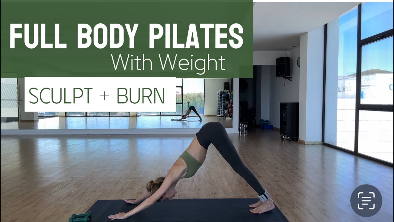 23 min Full Body Pilates. Sculpt and Burn with Weights. - YouTube