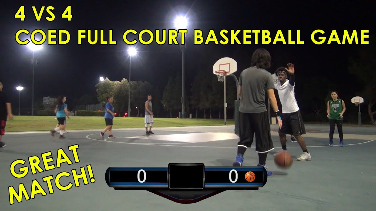 4 on 4 Basketball Full Court Game COED Match (First to 15 Wins) - YouTube