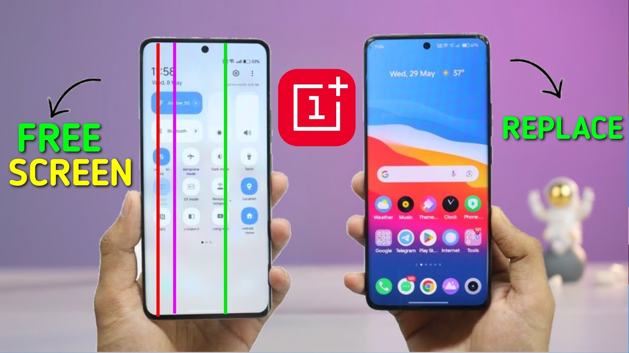 OnePlus Lifetime Screen Replace | Green/Pink Line Solution | How to Fix ...