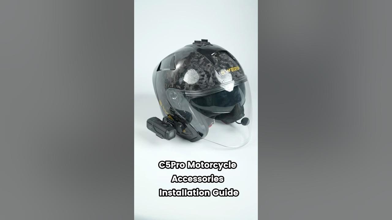id221 C5 Pro Motorcycle Camera｜Motorcycle Kit For Helmet Bracket Mount Installation Guide - YouTube