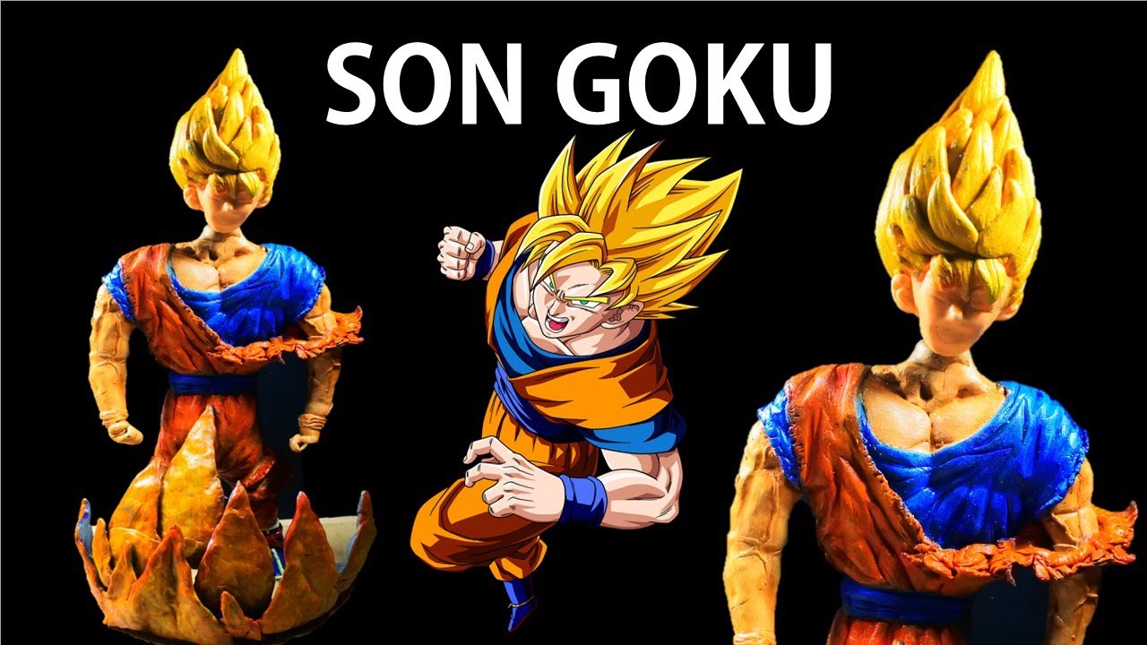 I tried sculpting Son Goku using Polymer Clay! - YouTube
