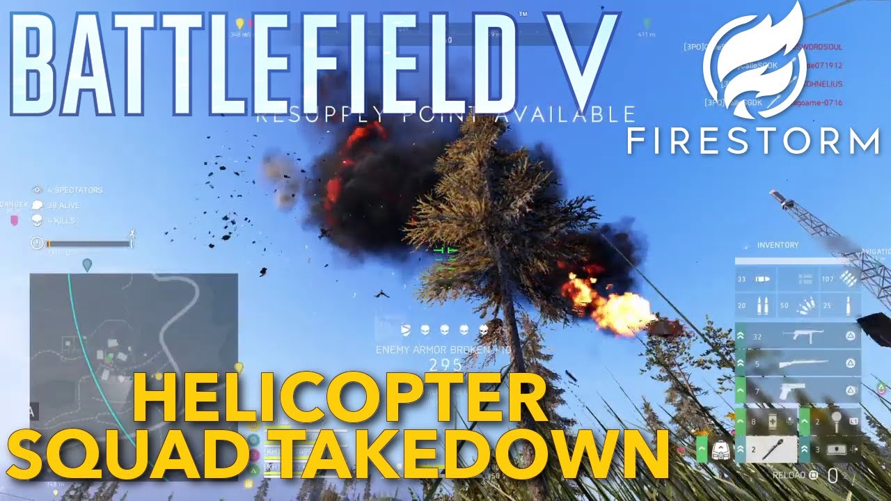 Another helicopter takedown in BFV Firestorm Squad - YouTube