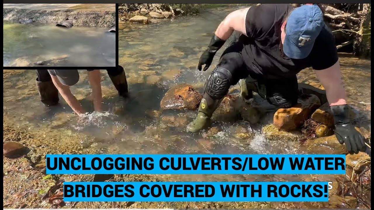 UNCLOGGING CULVERTS/LOW WATER BRIDGES! HUGE OUTFLOW! 04/2025 NT#79 ...