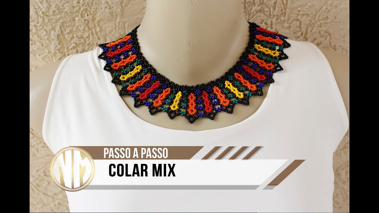 Colar Mix - passo a passo - YouTube