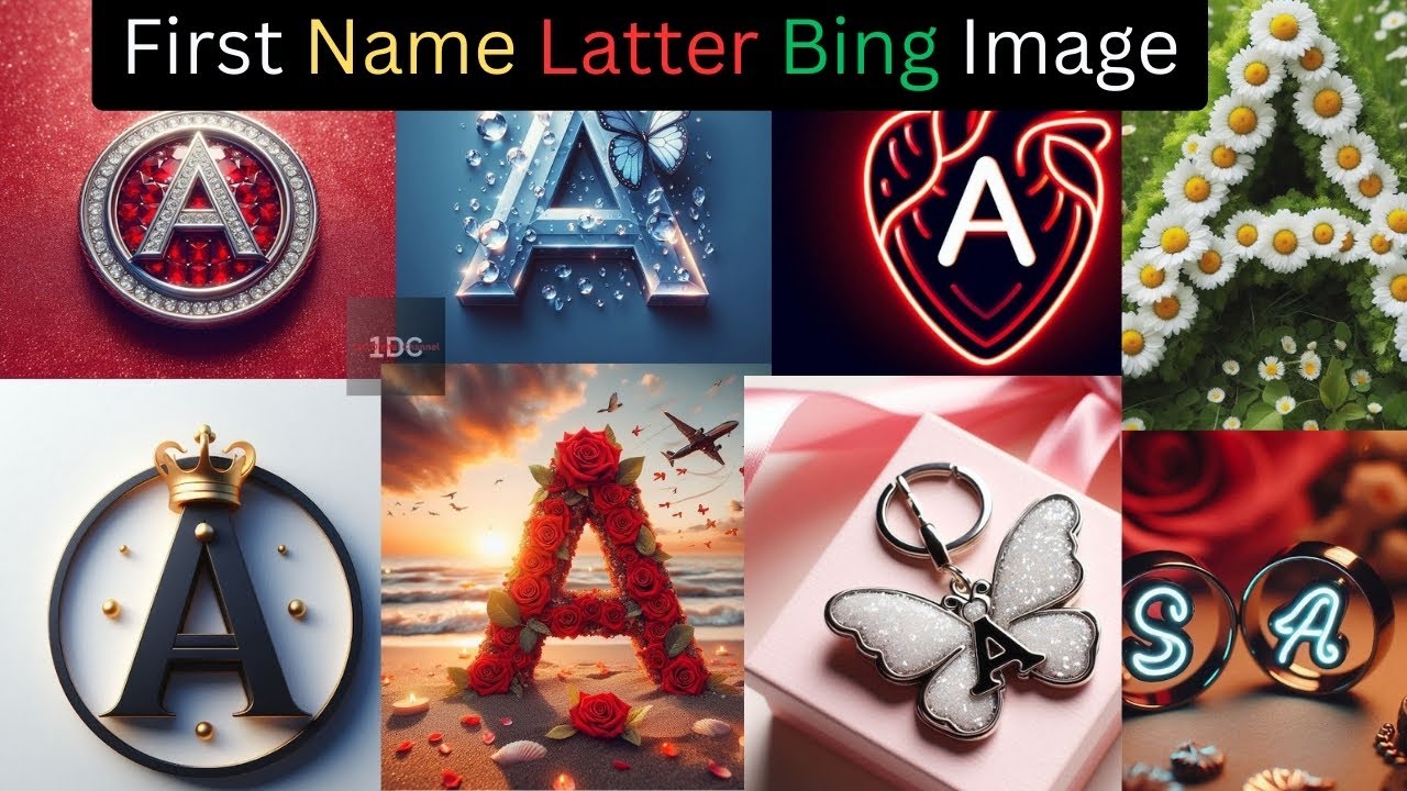 First Name Latter Photo Editing Trending Bing Image Creator - YouTube