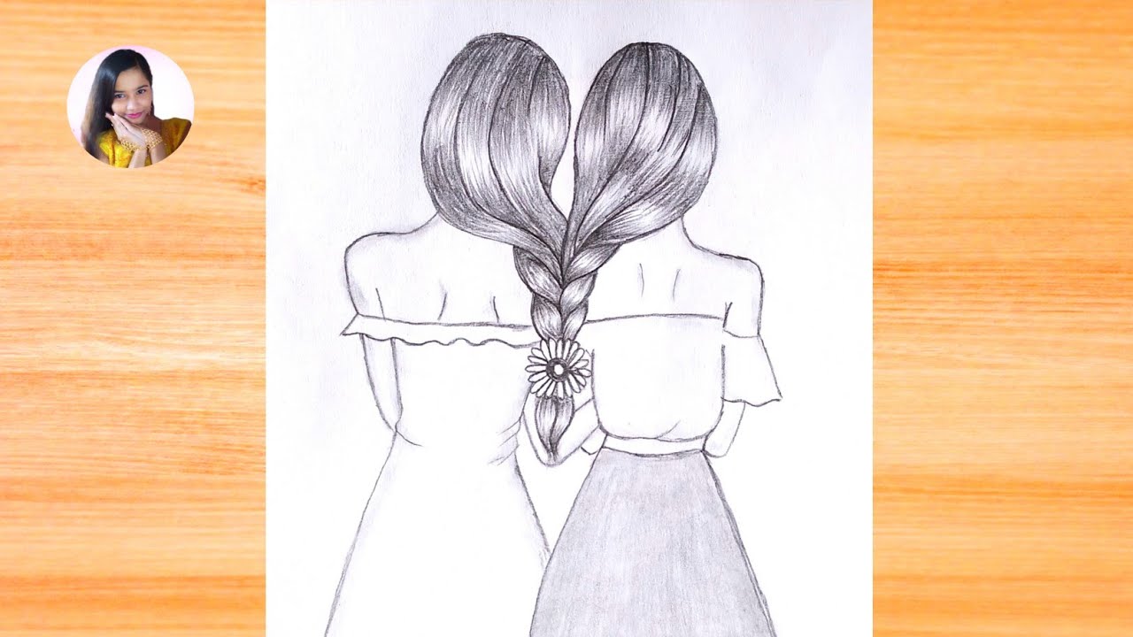 How to draw Best Friends Forever || Best friends drawing || Friendship ...