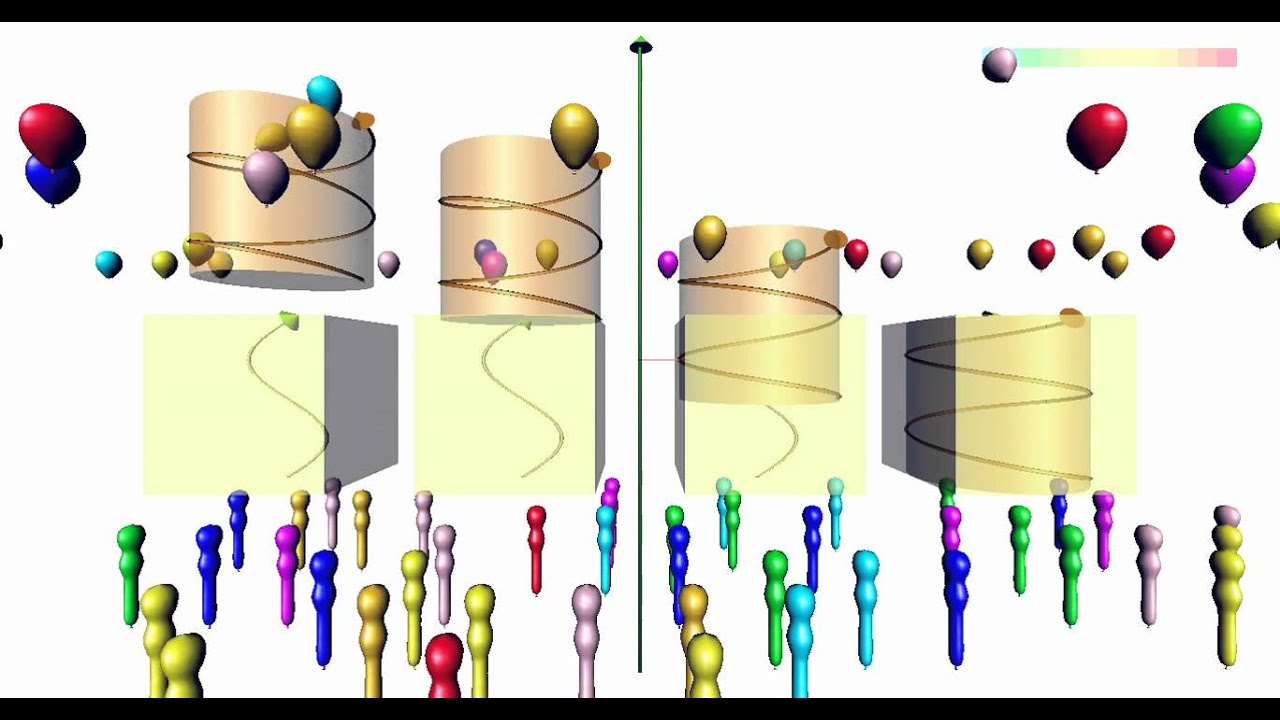 Animation of Balloons Floating in Wind (16.1) - YouTube