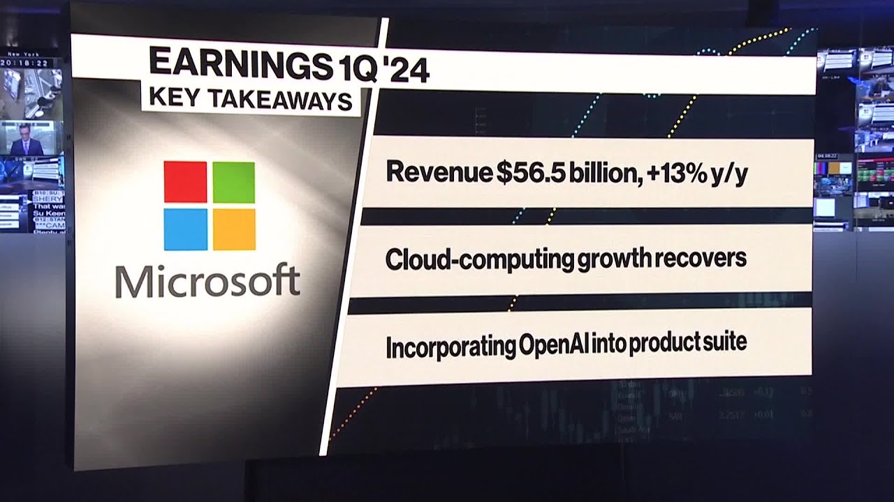 Microsoft Sales Top Estimates as Cloud Growth Recovers - YouTube
