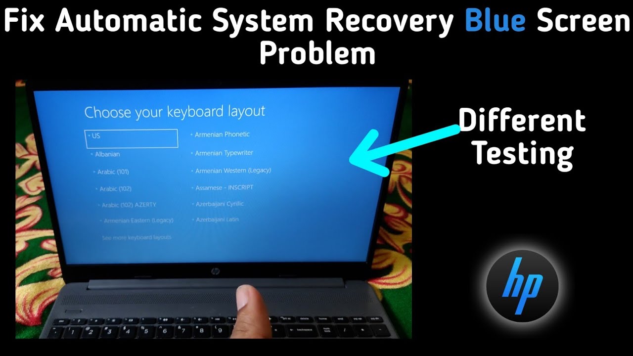 How to Fix Automatic System Recovery Blue Screen Issue on Hp Laptop ...