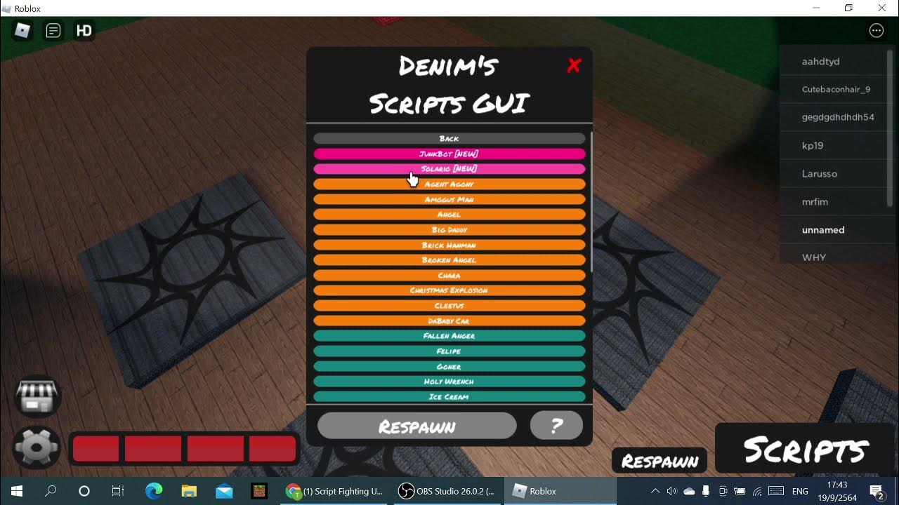Script Fighting showcase(Roblox)|Richter - YouTube