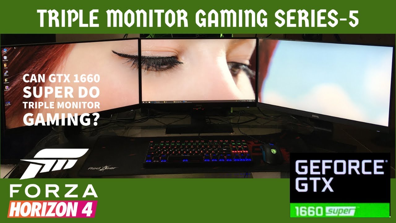 Triple Monitor Gaming Series 5 - FORZA HORIZON 4 - GTX 1660 super - YouTube