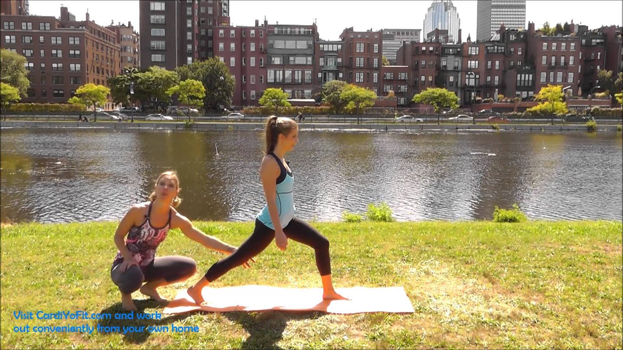 How to do Crescent Pose - CardiYoFit.com Instruction Video - Yoga Poses ...