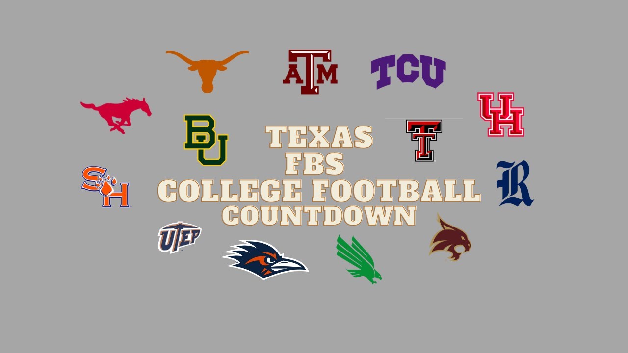 Texas FBS College Football Countdown - YouTube