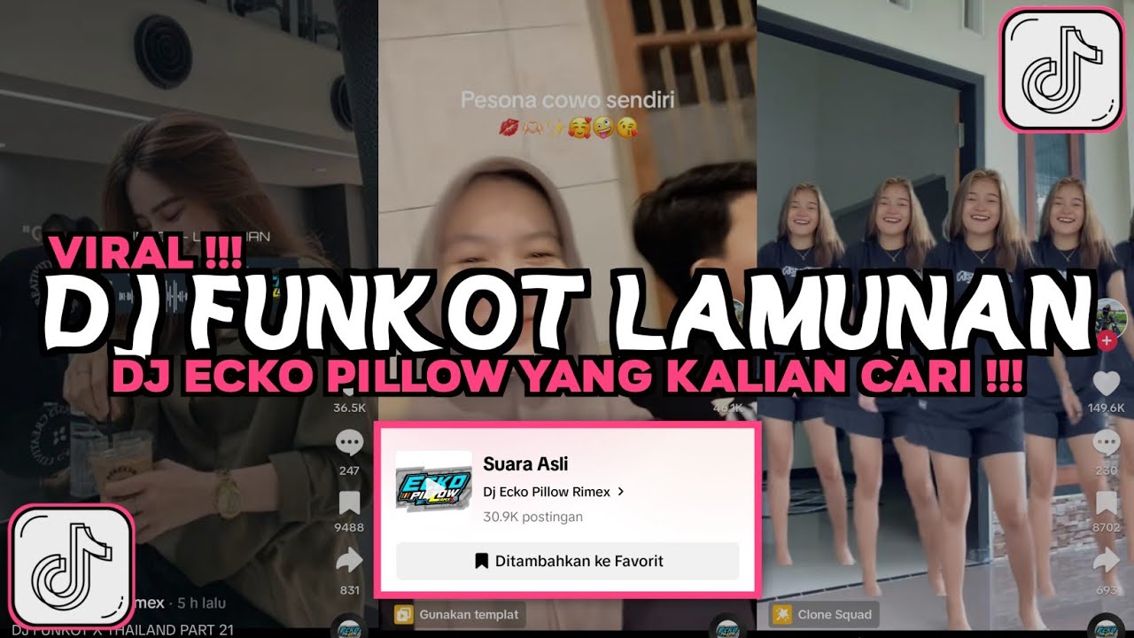 DJ FUNKOT LAMUNAN DJ ECKO PILLOW || SUMRIBIT ANGIN RATRI TANSAH ANGENTENI VIRAL TIKTOK 2024 ...