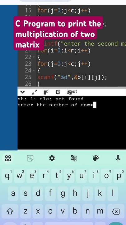 C Program to print the multiplication of two matrix #coding #cprogramming #programminglanguage ...
