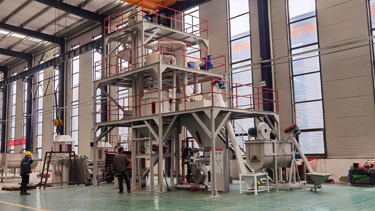1-3Ton/Hr Large scale Animal Feed Production Line for making feed of ...