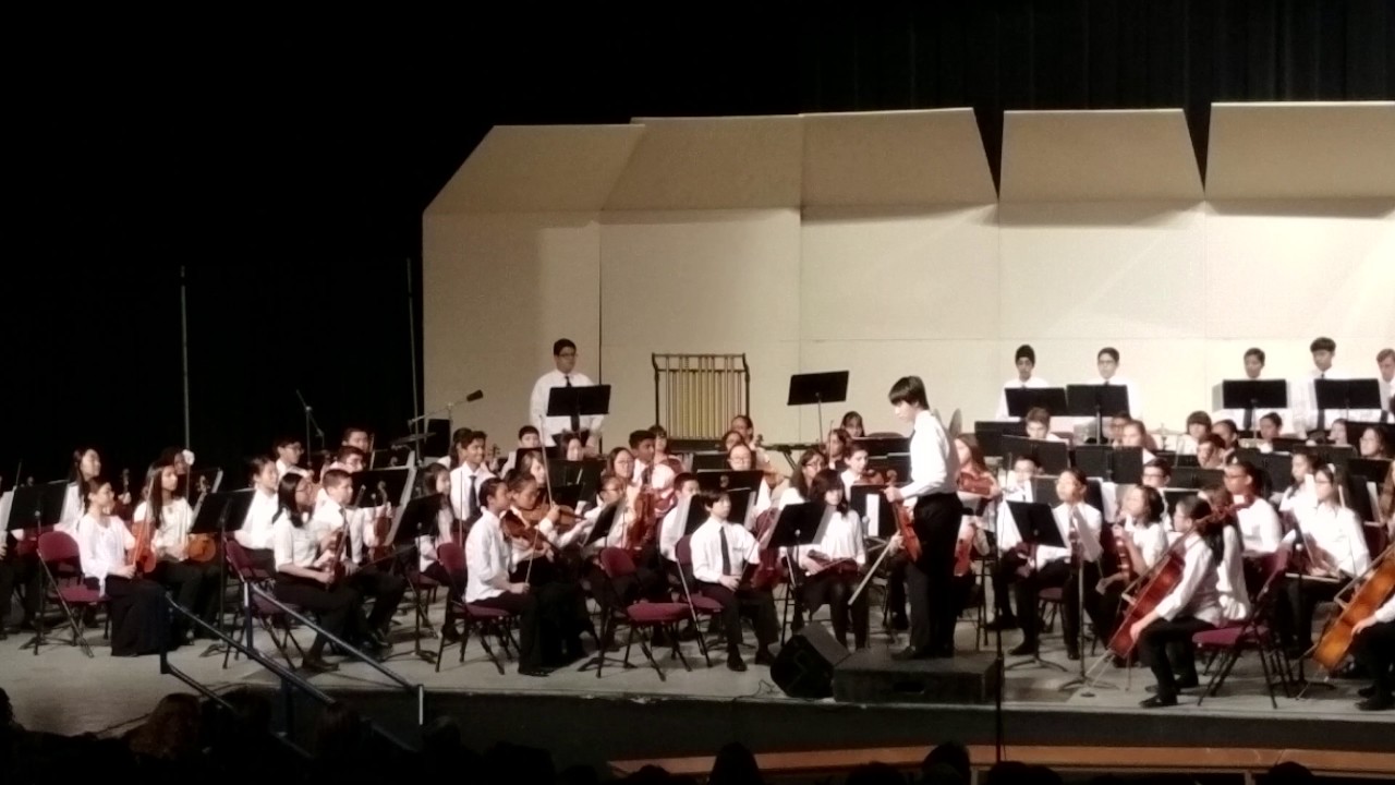 Brian Shih the Concert Msater tuning the Honor Orchestra 2/25/17 - YouTube