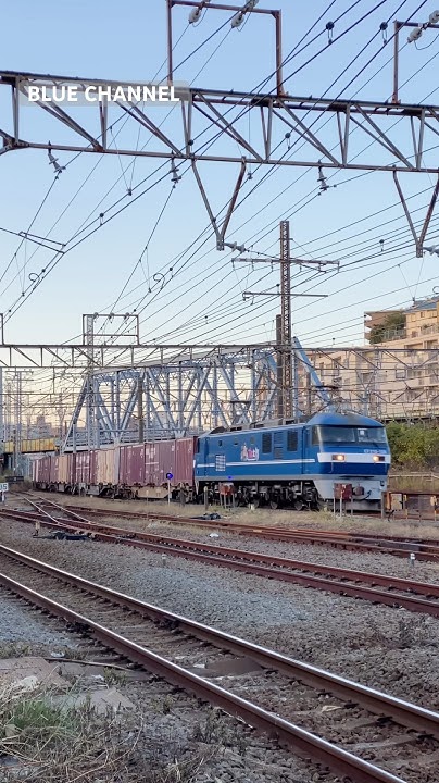 (貨物列車) 2024/11/26 1096レ EF210-106 + コキ25B (+16分) (名古屋タ〜札幌タ) #Shorts - YouTube