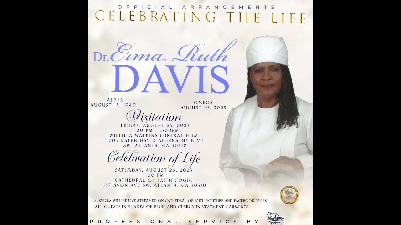 Celebration of Life - Dr. Erma Ruth Davis - YouTube