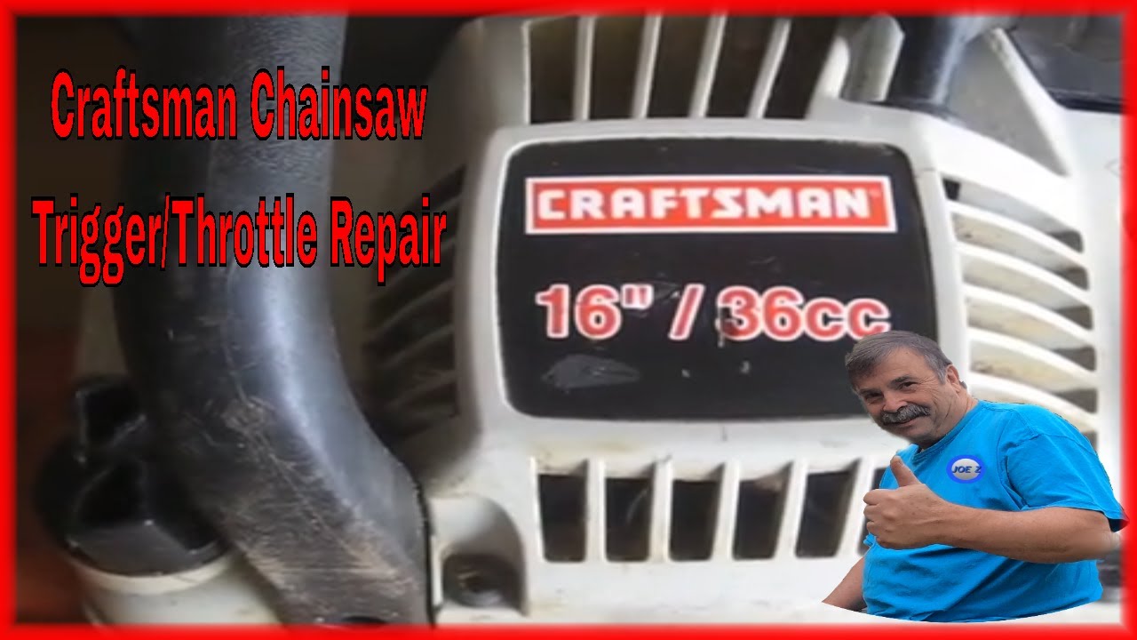 Craftsman Chainsaw Trigger/Throttle Repair - YouTube