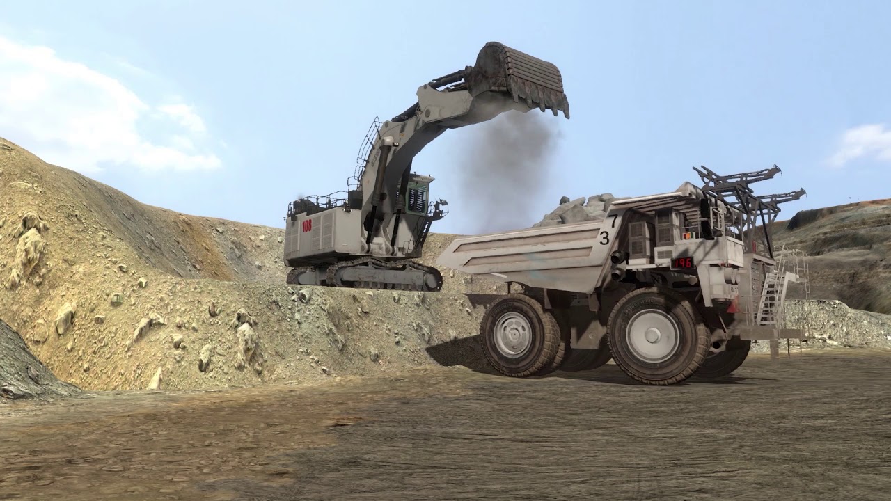 CYBERMINE Hitachi EH3500 Haul Truck Simulator - YouTube