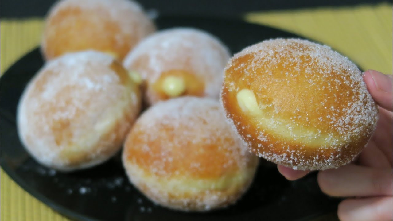 Berlinas CASERAS rellenas de crema | Receta FÁCIL PASO a PASO - YouTube