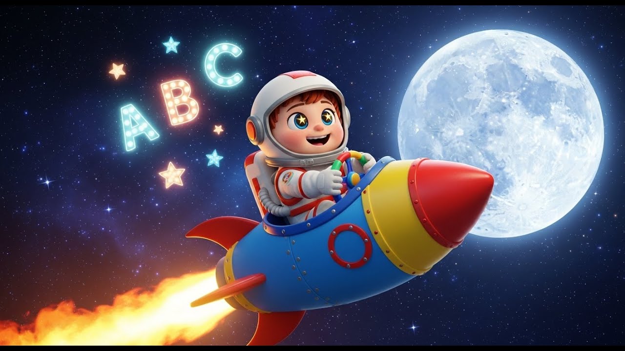 ABC Rocket Launch to the Moon 🚀🌕 | Educational Video for Kids | Learn ...