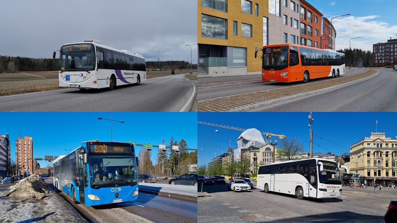 Buses in Helsinki region (HSL) - Spring 2022 - YouTube