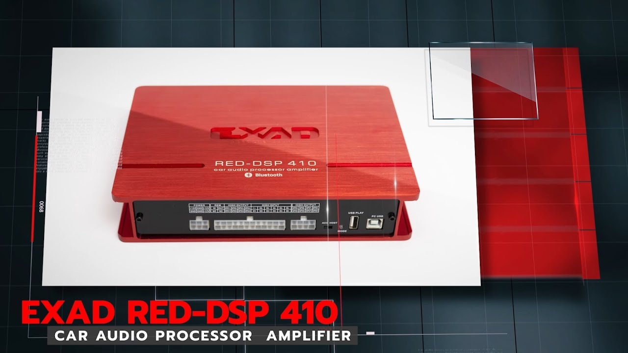 EXAD RED-DSP 410 CAR AUDIO PROCESSOR AMPLIFIER - YouTube