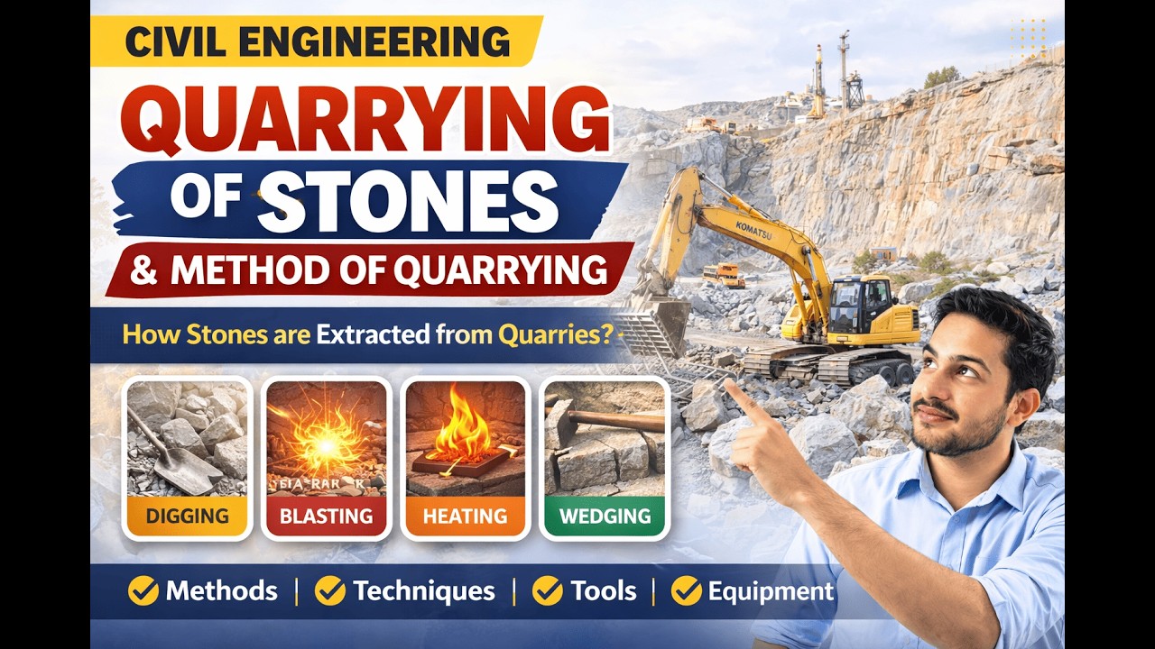Quarrying of Stones & Methods of Quarrying | Construction Materials ...