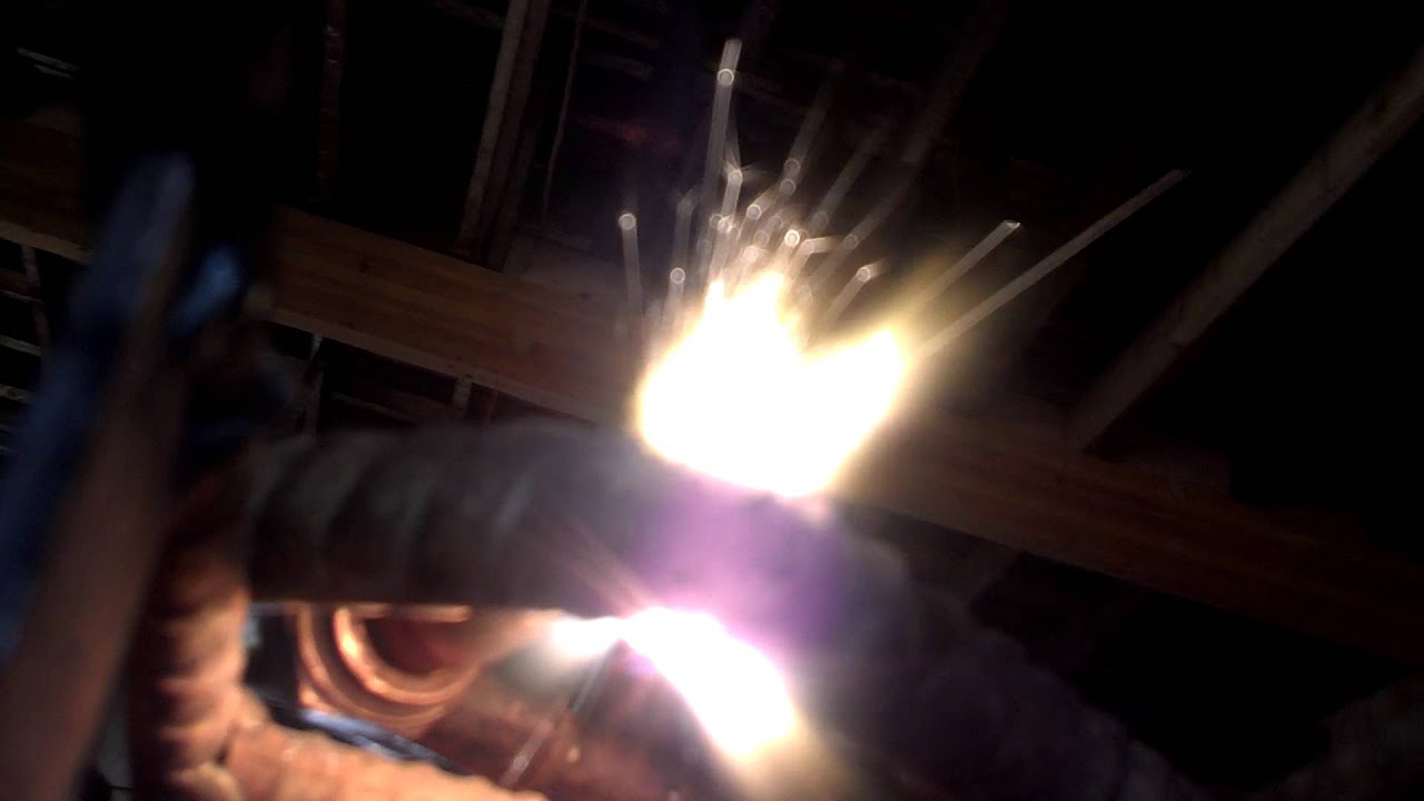 Oxy-torch heat treating rebar - YouTube