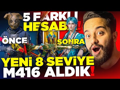 5 FARKLI BOŞ HESAPTA 50.000 UC YE YENİ NİHAİ AÇTIK! HEPSİNE YENİ 8 SEVİYE M416 ALDIK! PUBG Mobile
