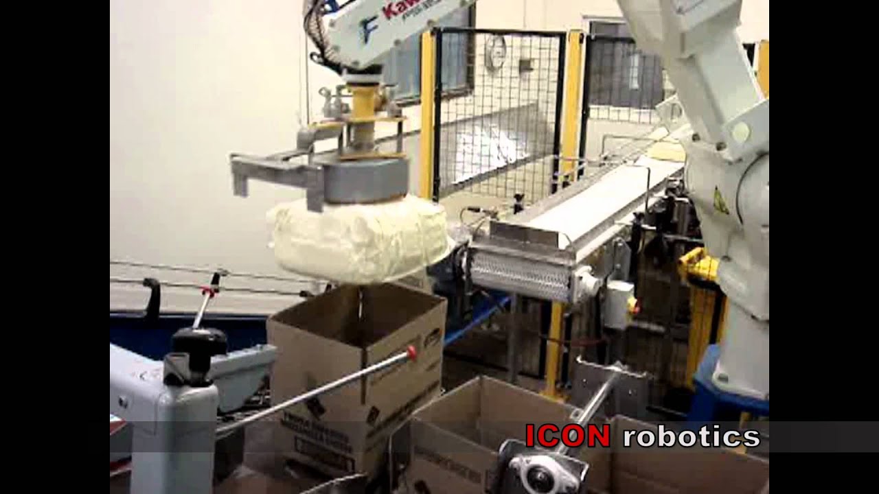 Robotic Case Packing - Grated Cheese by ICON Robotics - YouTube