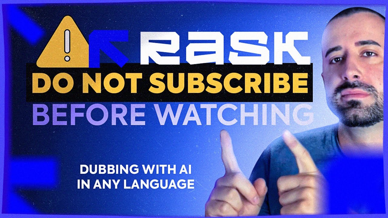 DUB YOUR VIDEOS IN ANY LANGUAGE WITH ONE CLICK DOES RASK AI WORK? IS ...
