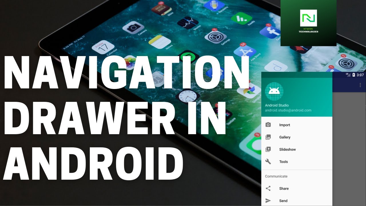 How to create Navigation Drawer Activity in android | malayalam easy tips - YouTube