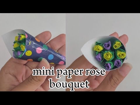 easy mini paper rose bouquet|how to make an easy mini rose bouquet # ...