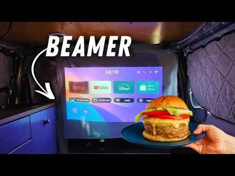 35€ BEAMER im Camper?! 🤯 Unsere dümmste Idee… oder das GEILSTE Upgrade ever?!