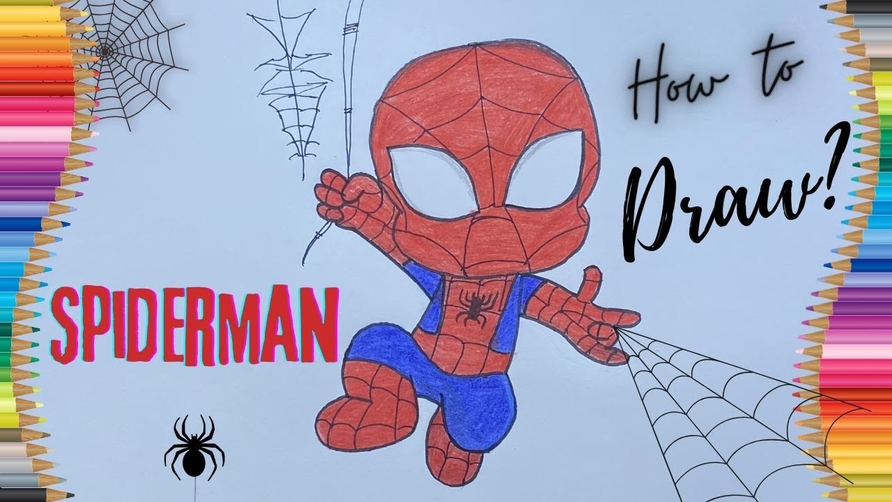 How to Draw Spiderman? ||Spiderman drawing || coloring and learning ...