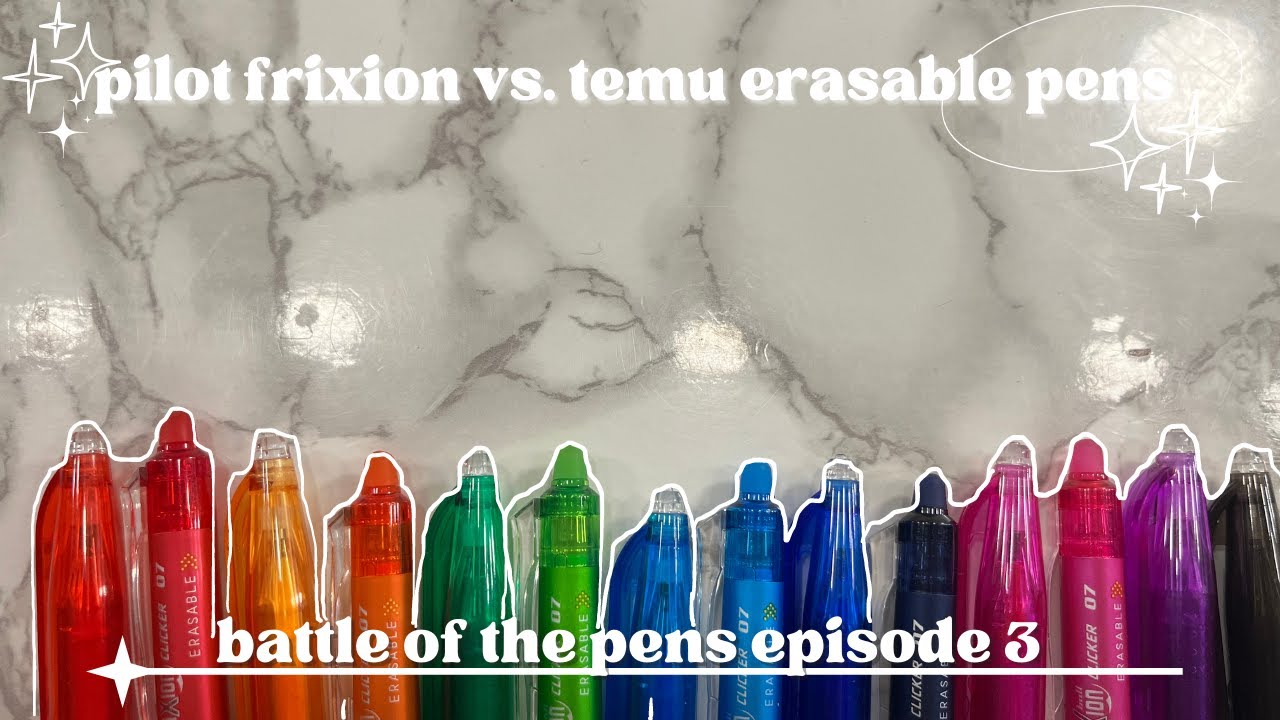 battle of the pens ep.3// pilot frixion vs. temu erasable pens *which ...