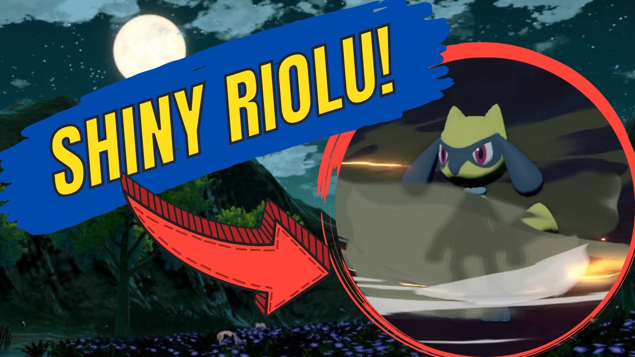 SHINY RIOLU EVOLVING INTO SHINY LUCARIO IN POKEMON LEGENDS ARCEUS - YouTube