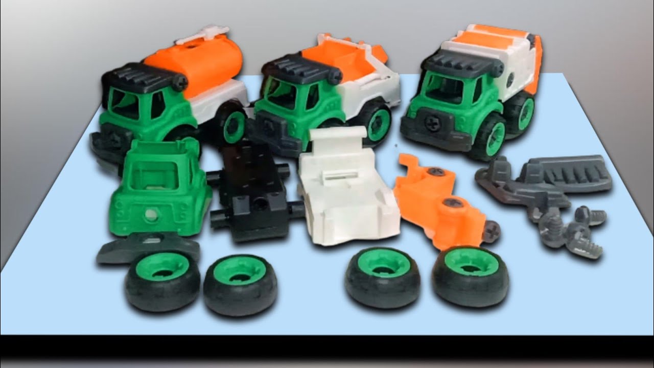 Merakit Mobil Truk Derek | Merakit Mobil Mainan - YouTube