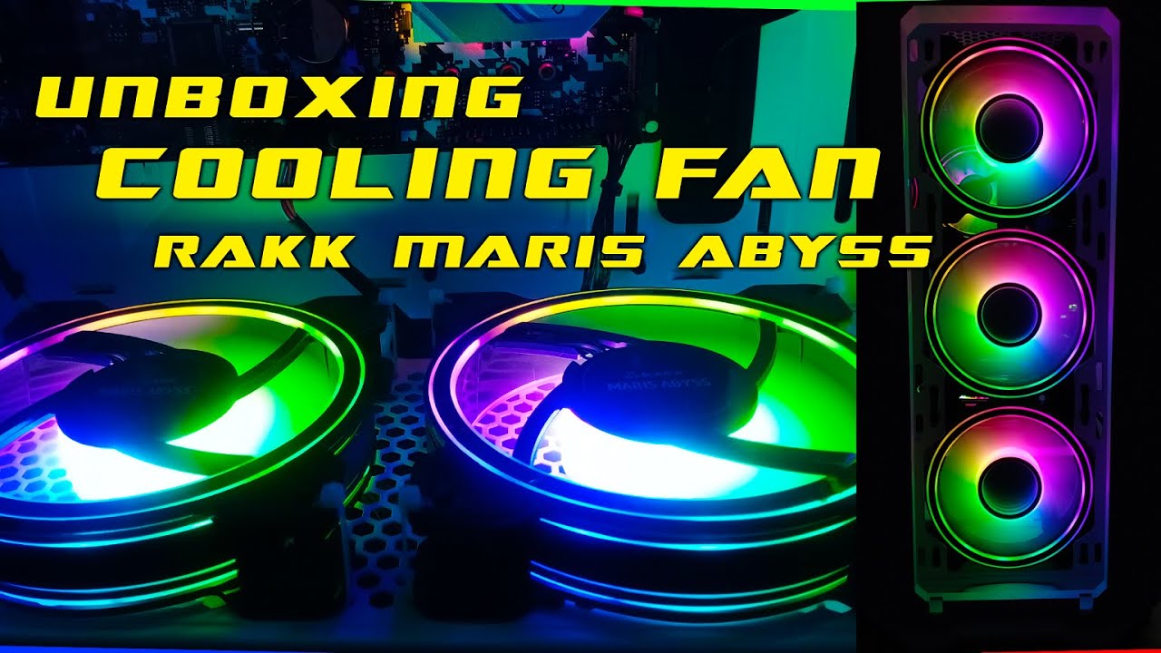 ⭕ Rakk Maris Abyss RGB Cooling Fan Unboxing ⦿ 3in1 Cooling Fan With ...