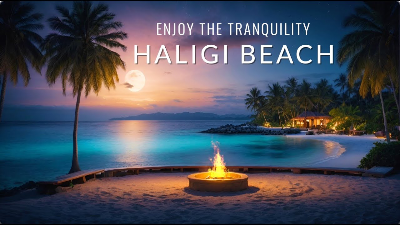 Haligi Beach - One hour tropical Ambience video - YouTube