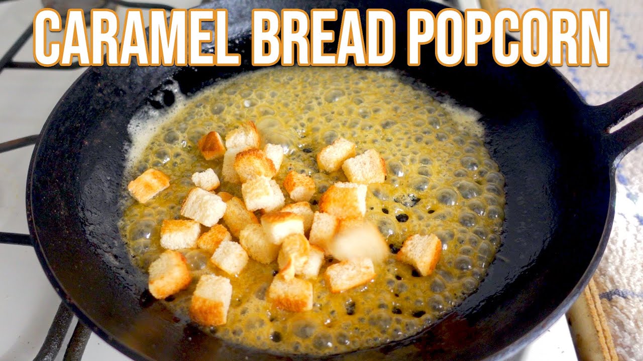Caramel BREAD POPCORN Recipe | What The Cook - YouTube