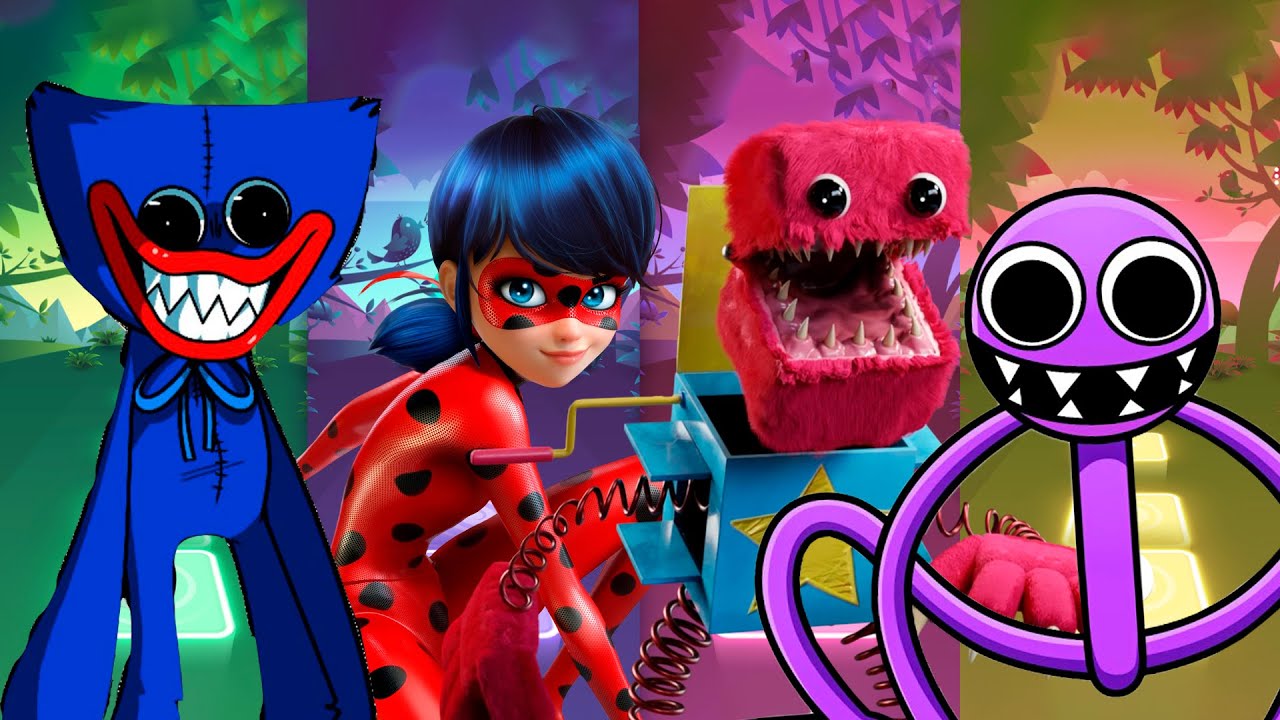 Huggy Wuggy x Miraculous Ladybug x Boxy Boo Project Playtime x Purple ...